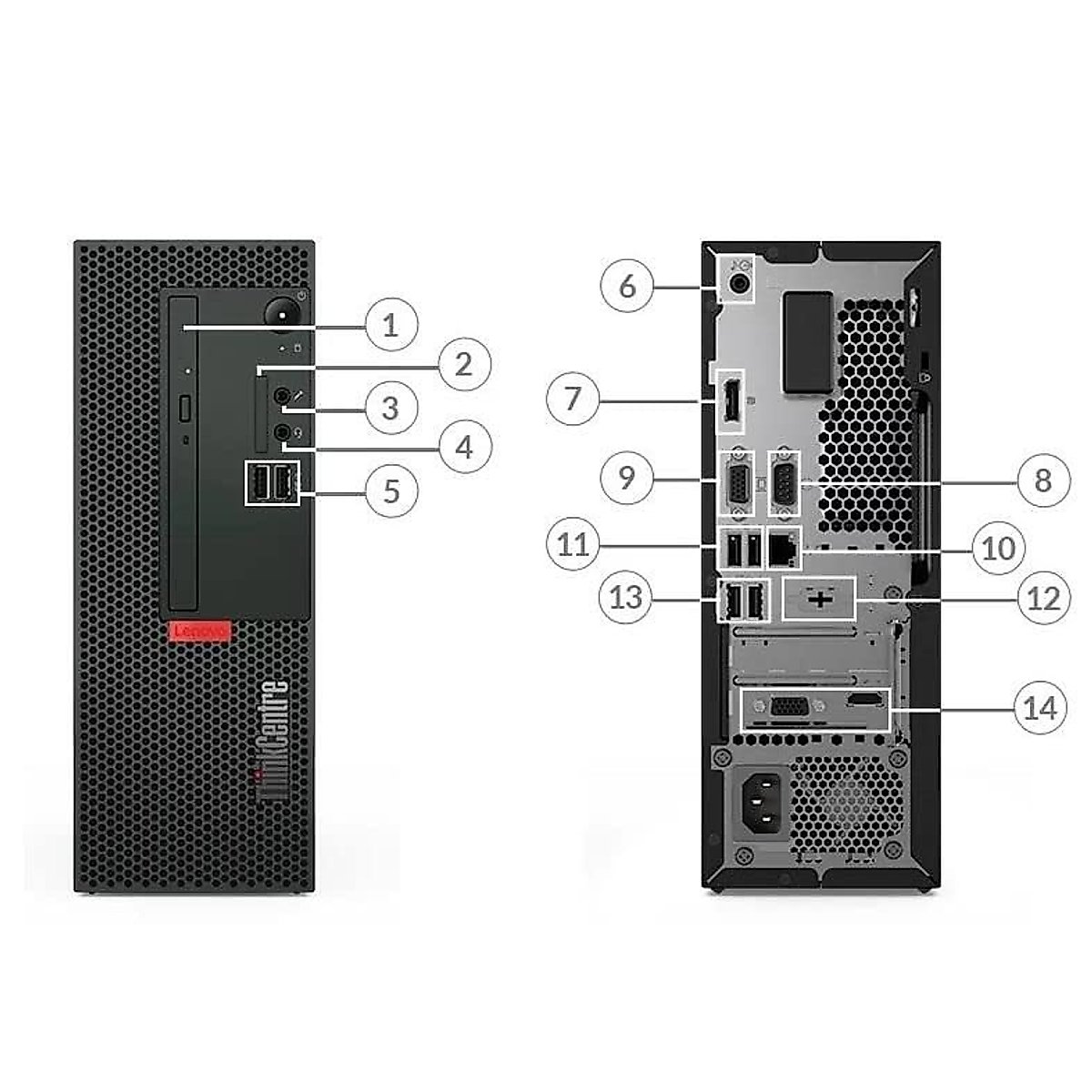 Lenovo Newest ThinkCentre M70c Business Desktop, Intel 8-Core i7-10700F, 32GB RAM 1TB SSD 1TB HDD, AMD Radeon 520 Graphics GDDR5, HDMI, DVD, Serial Port, Windows 10 Pro (11GJS00B00)