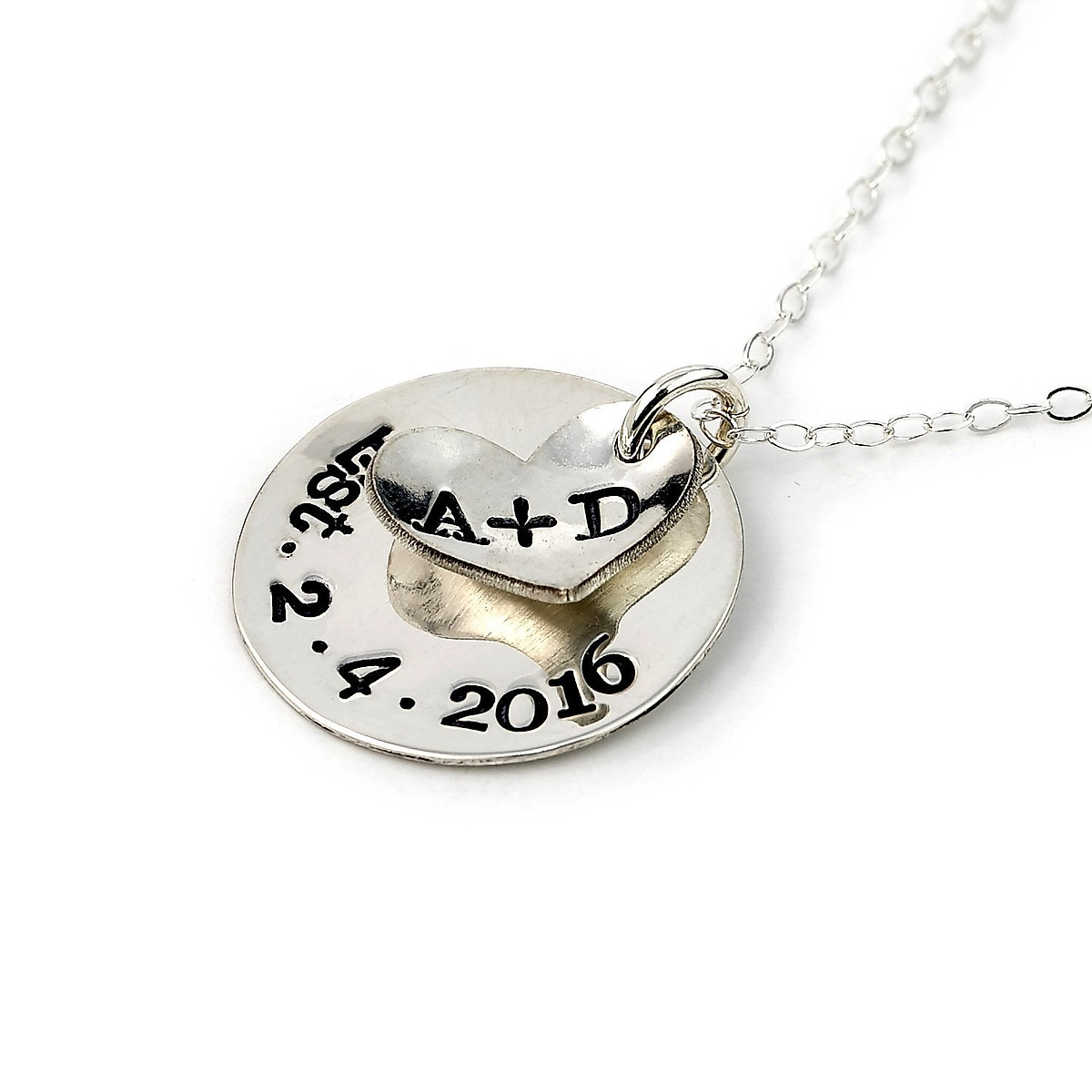 AJ's Collection Sterling Silver Personalized Relationship Necklace