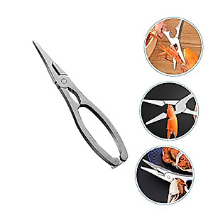 Crab Crackers 1pc Stainless Steel Crab Claws Tool Seafood Tools Biscuits Cookies Crab Crackers and Tools Seafood Crackers Lobster Plier Lobster Crackers Crab Eating Clamp Walnut
