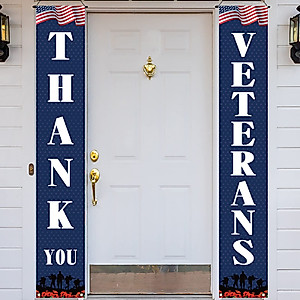 Memorial Day Decorations Thank You Veterans Porch Banner 4th of July Memorial Day Independence Day Patriotic Decorations and Supplies for Home Party