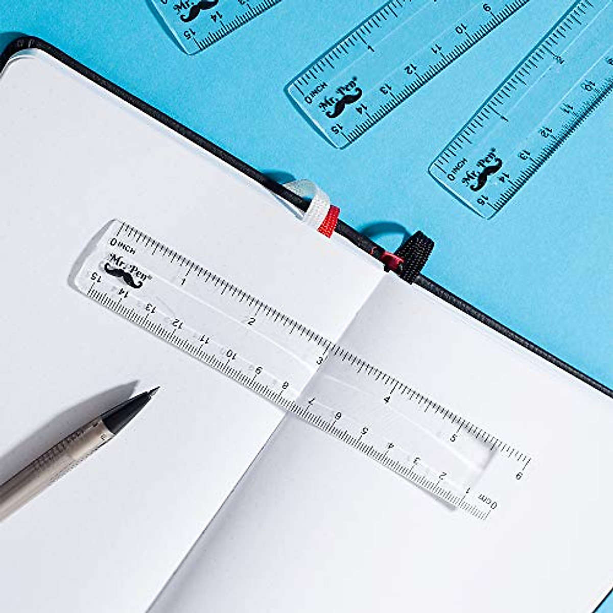 Mr. Pen- Ruler, 24 Pc Rulers (12",6"), Ruler 12 inch, Clear Ruler, 6 inch Ruler, Plastic Ruler, Drafting Tools, Rulers for Kids, Measuring Tools, Ruler Set, Ruler inches and Centimeters, Transparent