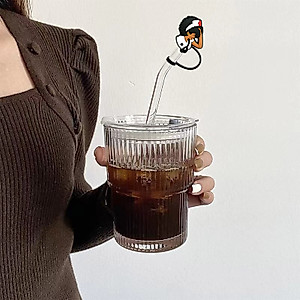 12Pcs Straw Covers Cap, Straw Toppers for Tumblers, Silicone Straw Tip Covers, Splash Proof Straw Tips, Reusable Drinking Dust Proof Straw Tip Covers for 7-8 mm Straws