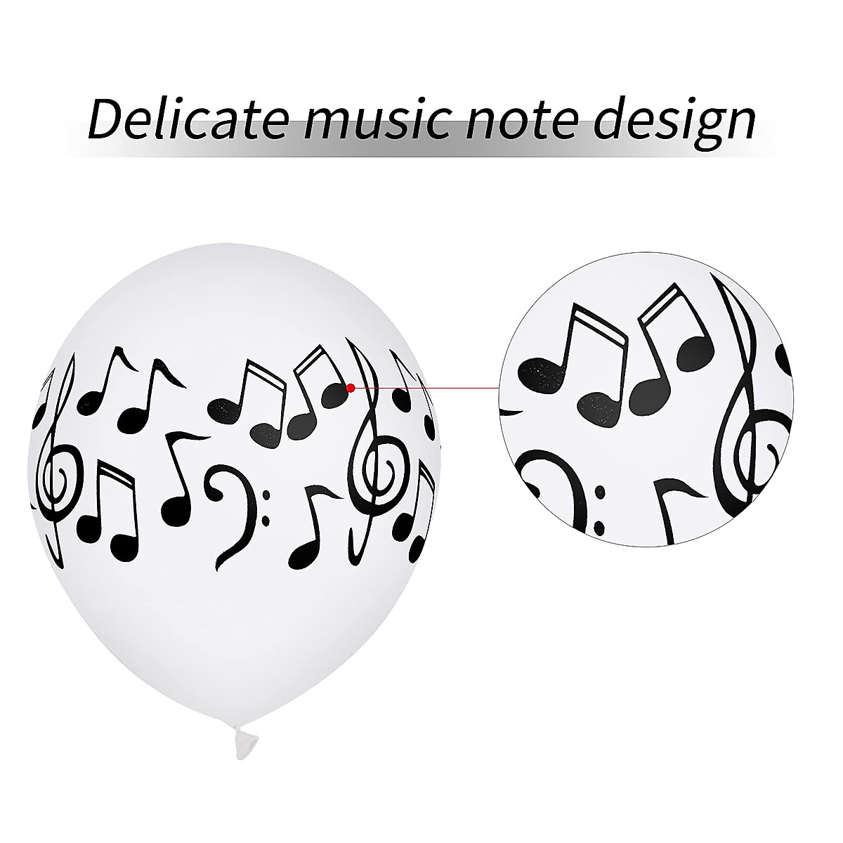 30 Pcs Music Notes Balloons Music Party Decoration Balloons 12 Inches Latex Balloon for Musical Theme Birthday Party Decorations
