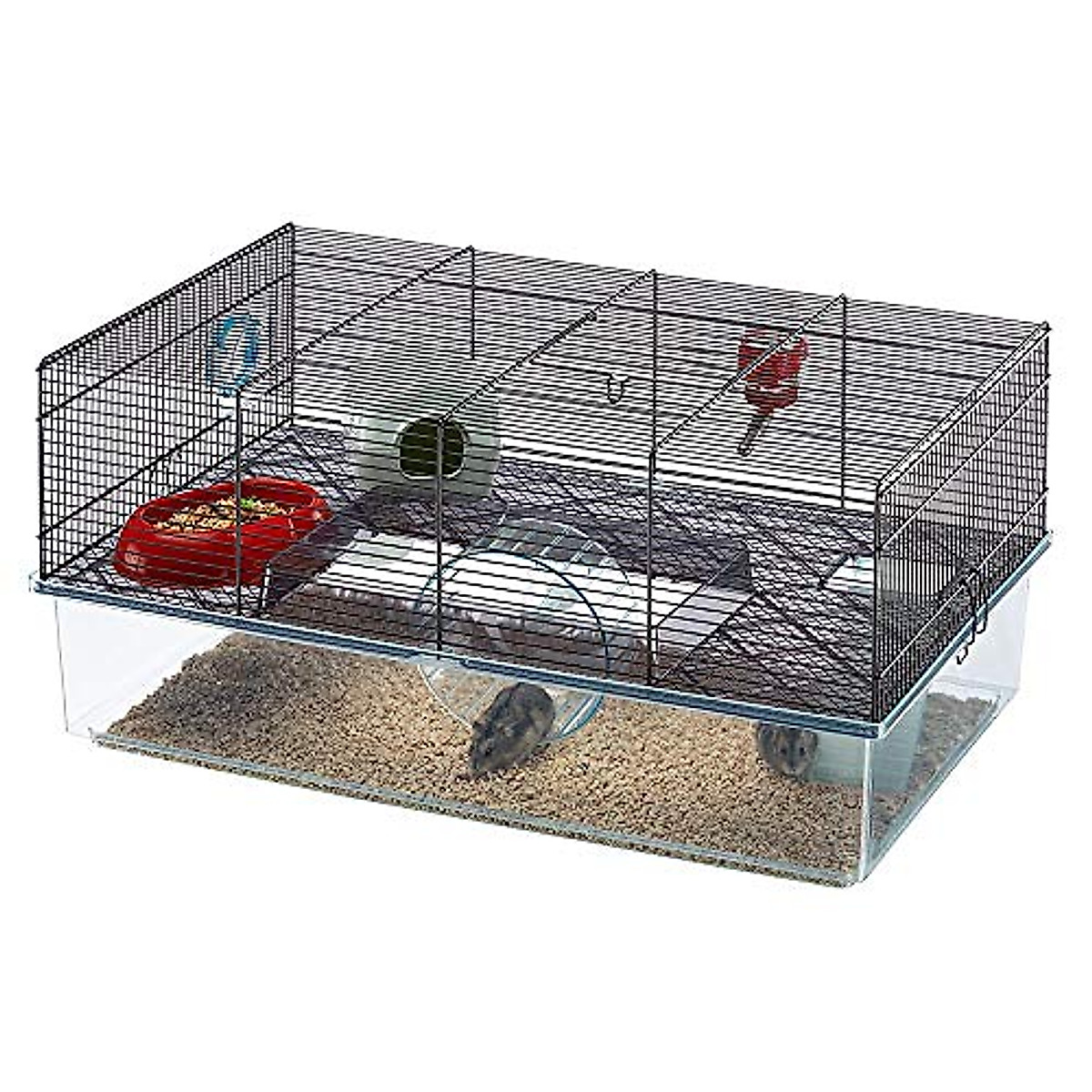 Favola Large Hamster Cage Includes Free Water Bottle, Exercise Wheel, Food Dish & Hamster Hide-Out Measures 23.6L x 14.4W x 11.8H-Inches & Includes 1-Year Manufacturer's Warranty