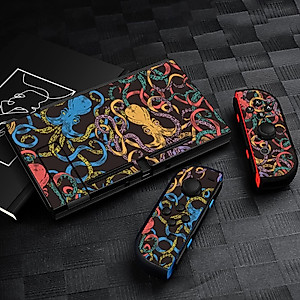 Sea Life Octopus Skin Protective Film Sticker Game Protector Full Wrap Compatible for Nintendo Switch for Switch