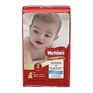 Huggies Little Snugglers Diapers, Size 2, 32 Count