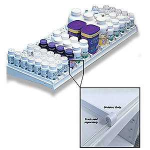 10" D Clip on Shelf Divider for Front Rail for Shelf Divider Management System - 50 Pack