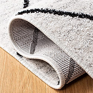 SAFAVIEH Adirondack Collection 8' x 10' Ivory/Black ADR241A Modern Geometric Non-Shedding Living Room Bedroom Area Rug