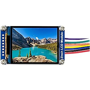waveshare General 2inch IPS LCD Display Module 240×320 Resolution 2.0inch Monitor Embedded Controller RGB, 262K Color Display Color LED Backlight ST7789 Driver SPI Interface