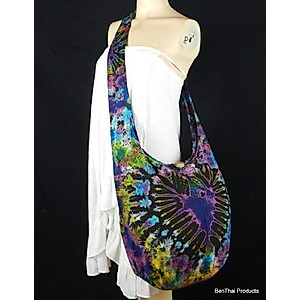 BTP! Tie Dye Sling Crossbody Shoulder Bag Purse Cotton Bohemian - Heart VY1