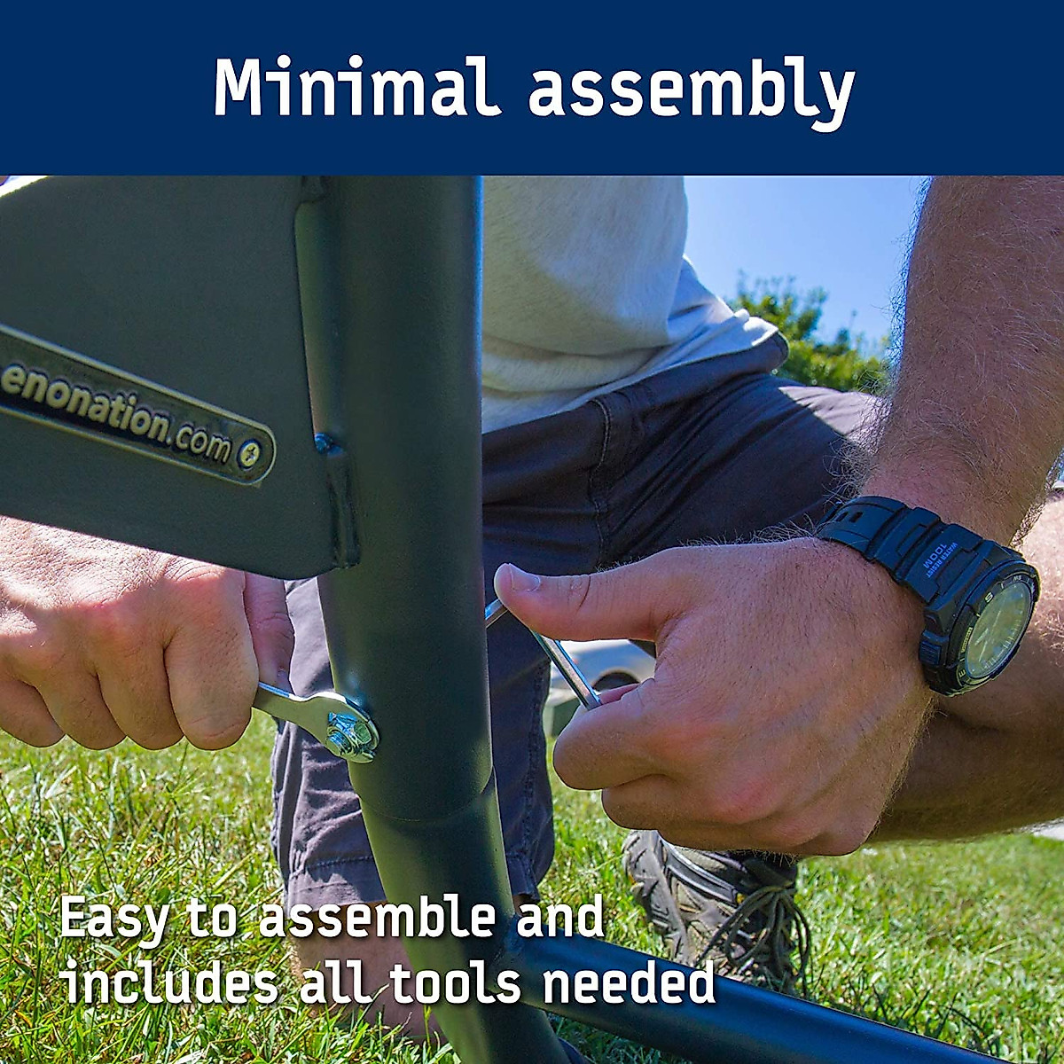 ENO SkyPod Hanging Chair Stand - Stand for 1 Person Backyard Hammock Chair Swing - Outdoor Patio Furniture for Backyard, Lawn, or Balcony - Charcoal