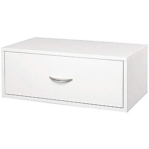Organized Living freedomRail 1 Drawer Double Hang OBox - White