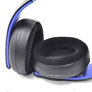 Defean Earpad Repair Parts Suit Replacement Ear Pad and Headband Pad Compatible with Sony ps3 ps4 Gold Wireless CECHYA-0083 Stereo 7.1 Headphone (Blue Ear Pads+Blue Headband)