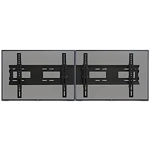 Displays2go, Wall TV Bracket with Dual Mount, Steel Construction – Black Finish (MNBD2642S2)