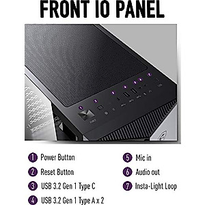 MSI MPG GUNGNIR 110R - Premium Mid-Tower Gaming PC Case - Tempered Glass Side Panel - 4 x ARGB 120mm Fans - Liquid Cooling Support up to 360mm Radiator - Two-Tone Design