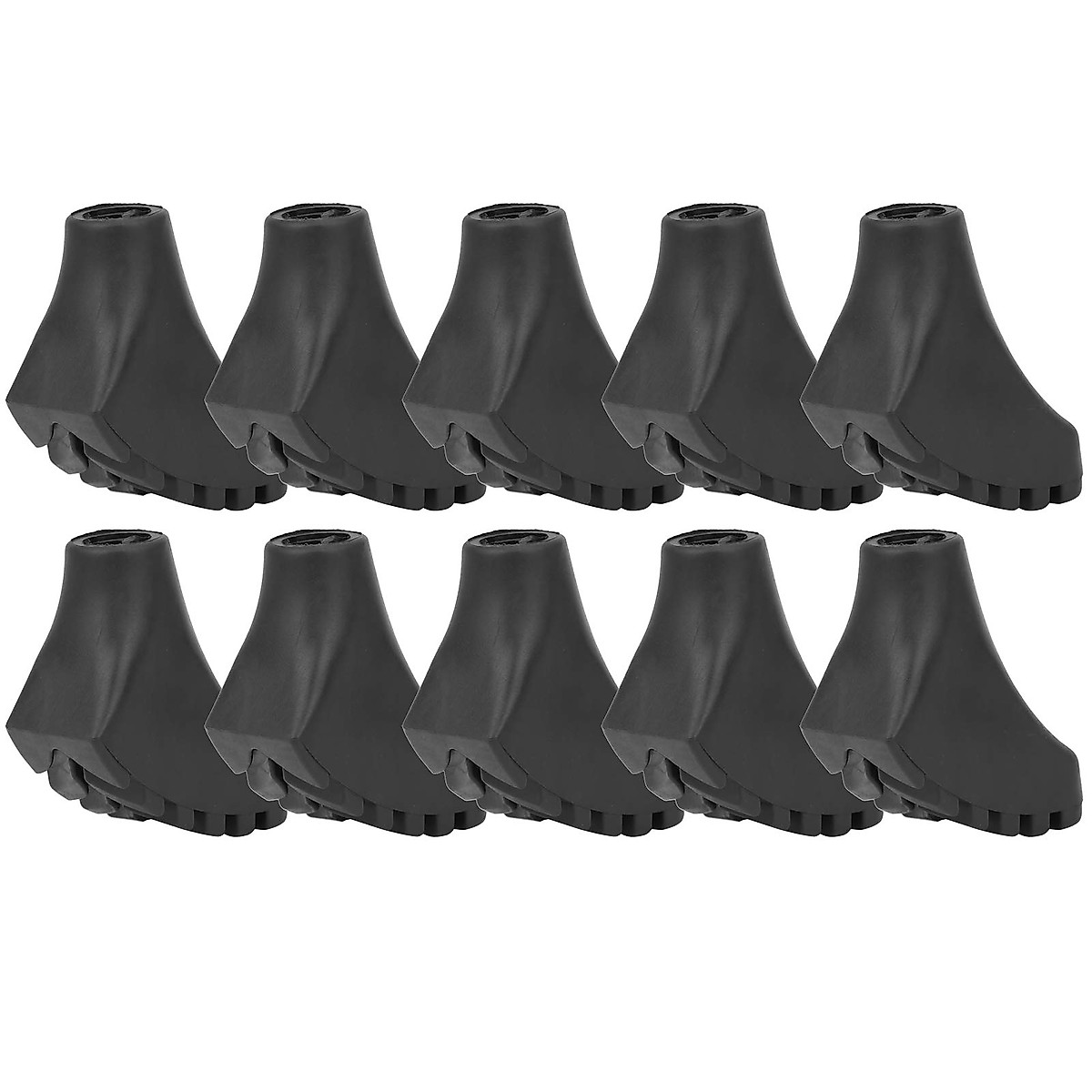 RiToEasysports 10Pcs Walking Stick Pad PVC Lightweight Trekking Pole Replacement Tips with 11mm Interface Inner Diameter
