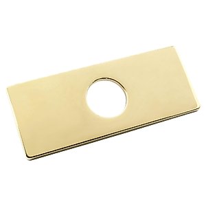 Biaungdo 6" Hole Cover Deck Plate, Gold Escutcheon Plate Stainless Steel Bathroom Faucet Plate Rectangle Faucet Cover Plate for 1 or 3 Hole Bathroom Vanity Sink Faucet