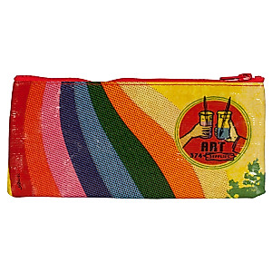 Blue Q Pencil Case, Art Supplies. Hefty Zipper, Sturdy and Easy-to-Rinse-Clean, 95% Recycled Material. Organize a Larger Bag -- Store Makeup, Chargers, Receipts, Pencils. 4.25"h x 8.5"w