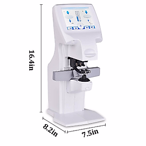 Auto Lensmeter Lensometer Focimeter, Touch Screen Optical Optometry Machine Lens Degree Meter Optical Focimeter Lensometer Measure Device