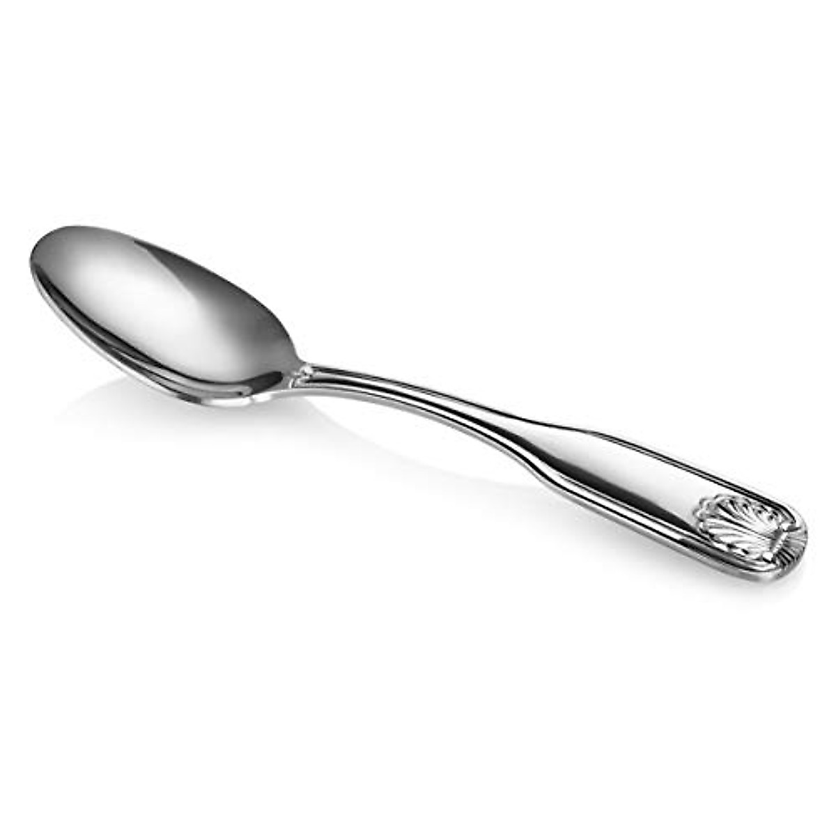 New Star Foodservice 58369 Shell Pattern, 18/0 Stainless Steel, Teaspoon, 6.5-Inch, Set of 12