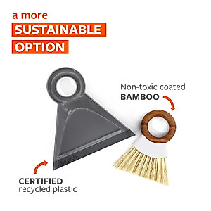 Full Circle and Brush Set, White Tiny Team Mini Dustpan