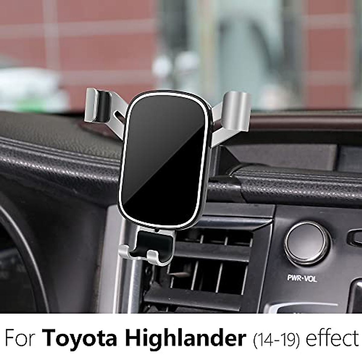 musttrue LUNQIN Car Phone Holder for 2014-2019 Toyota Highlander [Big Phones with Case Friendly] Auto Accessories Navigation Bracket Interior Decoration Mobile Cell Mirror Phone Mount