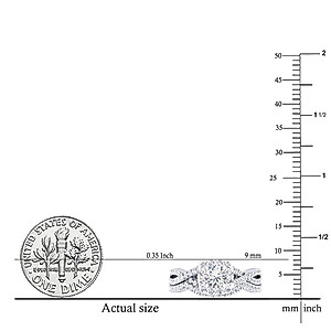 Dazzlingrock Collection 1.80 ctw Round Cubic Zirconia Halo Crisscross Shank Ring Set (5mm Center Stone) in 10K White Gold, Size 6.5
