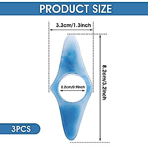 Prasacco 3 Pieces Book Page Holder, Resin Transparent Thumb Bookmark Thumb Reading Ring Handmade Finger Book Holder Book Reading Accessories for Readers Book Lovers Bookworm Teachers Students