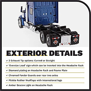 Diecast Masters International Lonestar Sleeper Cab Truck Tractor | 1:50 Lone Star Scale Model Semi Trucks | Blue Diecast Model by Diecast Masters 71026