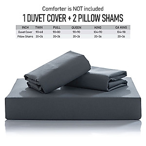 JOHNPEY Duvet Cover Queen (1 Duvet Cover+2 Pillow Shams),Soft Washed Microfiber Bedding Set with Zipper Closure,No Comforter