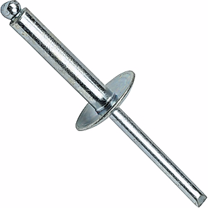 Large Flange Pop Rivets 1/4" x 3/4" All Steel Large Dome Head Blind 8-12 Gap .626" - .750" Quantity 25 by Fastenere
