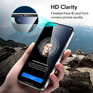 ESR for iPhone 13 Pro Max/iPhone 14 Plus Screen Protector, [9H Hardness] [Military Grade Shatterproof] Full Coverage Ultra-tough Tempered Glass Film, Easy Installation Frame, 2 Pack