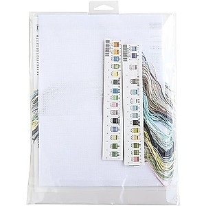 Dimensions Floral Crown Cat Counted Cross Stitch Kit, Multicolor 4 Piece