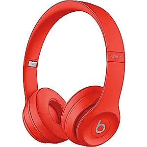 Beats by Dr. Dre - Beats Solo3 Wireless On-Ear Headphones - (Citrus Red) (Renewed)