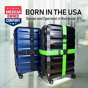 Untethered 4-Pack Luggage Straps | Durable TSA-Approved Suitcase Belt Straps | Adjustable Bag Straps for Secure Luggage Wrapping | Heavy-Duty Buckle Straps for Travel