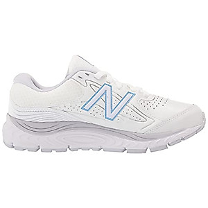 New Balance Women's 840 V3 Walking Shoe, White/Silent Grey, 8.5 X-Wide