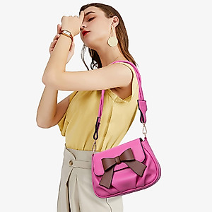 K.EYRE Small Purse for Women Cute Bow Knot Crossbody Shoulder Purses and Handbags -Pink