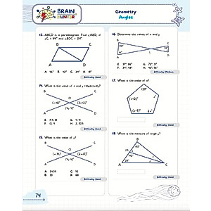 Math Practice Workbook Grades 6-8: 1000+ Questions You Need to Kill in Middle School by Brain Hunter Prep (Arithmetic, Algebra, Geometry, Measurement, ... more in Kill It Series by Brain Hunter Prep)