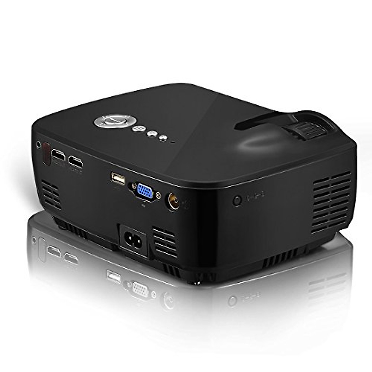 V2 LED LCD (WVGA) Mini Video Projector - International Version (No Warranty) - DIY Series - Black (FP8048V2-IV5)