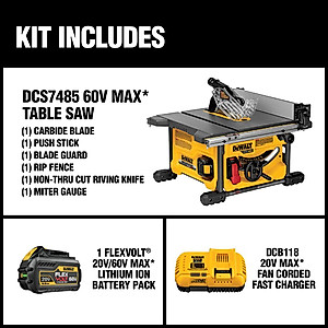 FLEXVOLT 60V MAX TABLE SAW