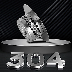 Bathroom Sink Drain Strainer, Stainless Steel Strainers for Kitchen and Bathtub Drain Hair Catcher, Fits Holes 1.25" to 1.60" - Durable Drain Filters for Sinks, Showers, and RVs(3-Pack)