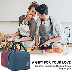 AURUZA Insulated Lunch Bag Reusable Large Lunch Box for Men/Women, Leakproof Cooler Tote Portable Lunch Bag