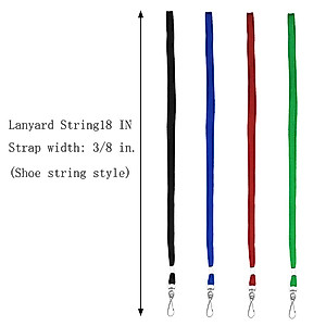 Bird Fiy Black Lanyard 100 Pack Bulk Badge Lanyards for ID Badges Neck Cruise Lanyard Name Tag Lanyard ID Holder