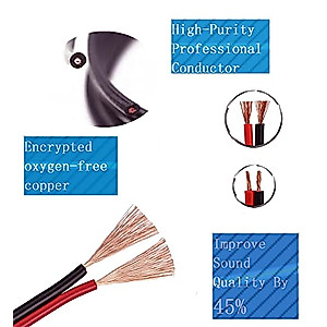 ukiism RCA to Speaker Wire Adapter, Speaker Bare Wire Cables to RCA Plugs Adapter Repair Speaker Cord for Speakers Amplifier Audio Video AV Receivers(2Pack, 1foot)