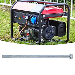 Kadimendium Hex Head Bolts, Carbon Steel Wear Resistance Strong Half Thread Bolt for Lawn Mower(10x210)