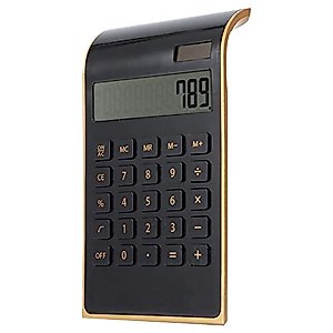 Tgoon Financial Calculator, Two Ways to Supply Power 10 Digits Calculator Business Calculator Desk Financial Office calculations Various Financial(Black)