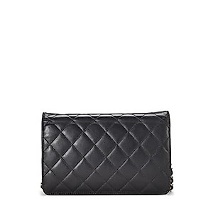 CHANEL, Pre-Loved Black Quilted Calfskin Cambon Wallet on Chain (WOC), Black