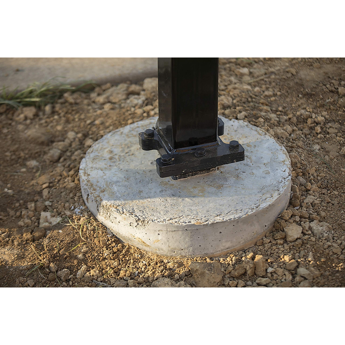 Goalsetter Contender In Ground Adjustable Basketball System with 54-Inch Glass Backboard and Flex Rim, Black (SS44554G3W)