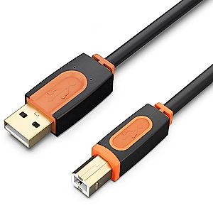 SNANSHI Printer Cable 20 feet, USB Printer Cable USB 2.0 Type A Male to Type B Male Printer Scanner Cable Compatible with HP, Canon, Epson, Dell, Xerox, Samsung etc