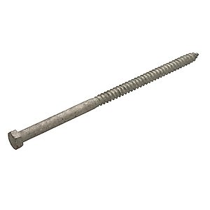 Crown Bolt 10830 1/4 Inch x 5 Inch Hot Dipped Galvanized Steel Hex-Head Lag Screws, 50-Count